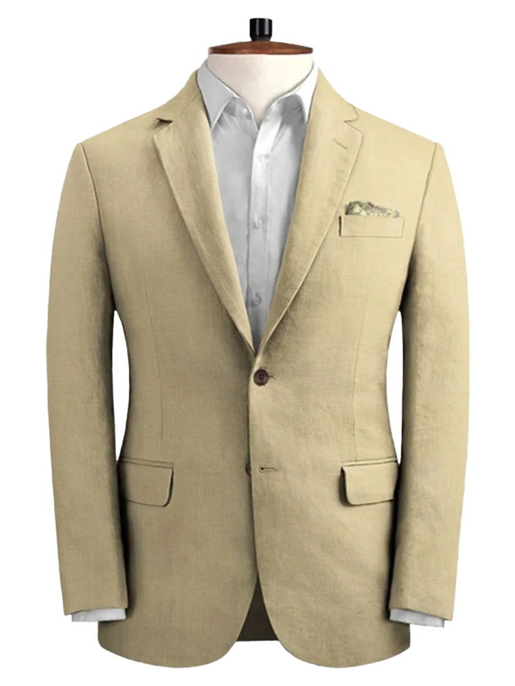 Gentle Champagne Two Pieces Slim Fit Prom Wedding Men Suits – zarayee